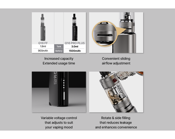Kit Q16 Pro plus | Silver - Q16 Pro plus - Justfog - E-Cigarettes ...